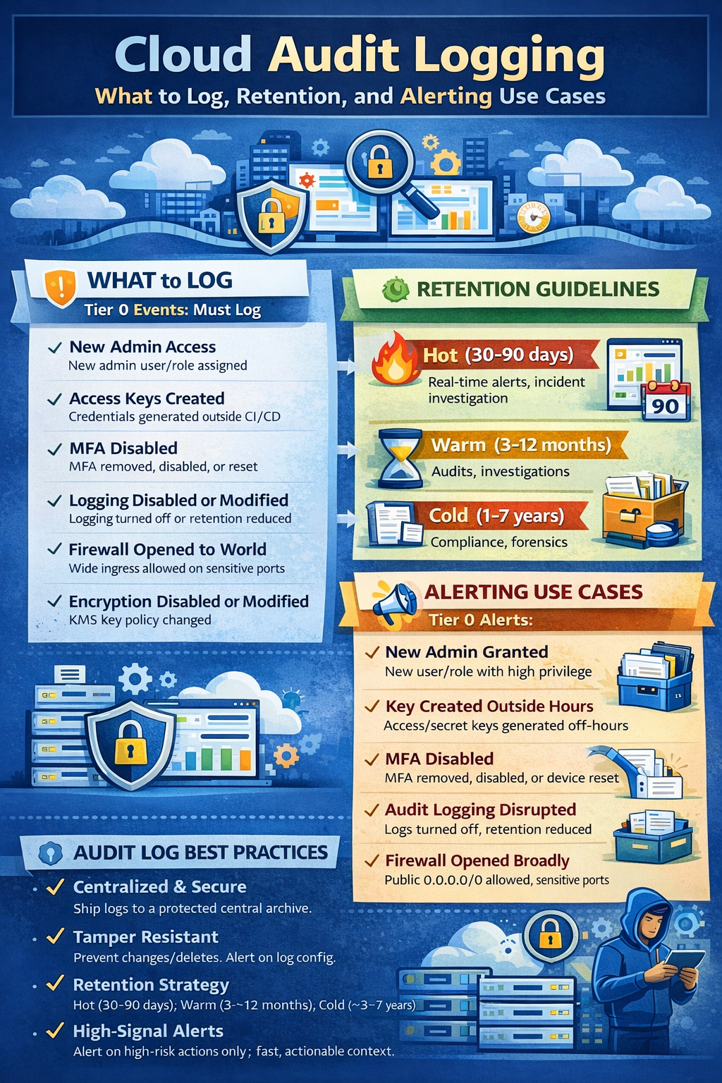 Cloud audit logging: what to log, retention, and alerting use cases ...